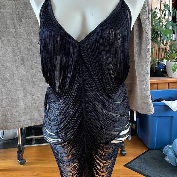 Other | Sexy Black Fringe Body Suit | Poshmark
